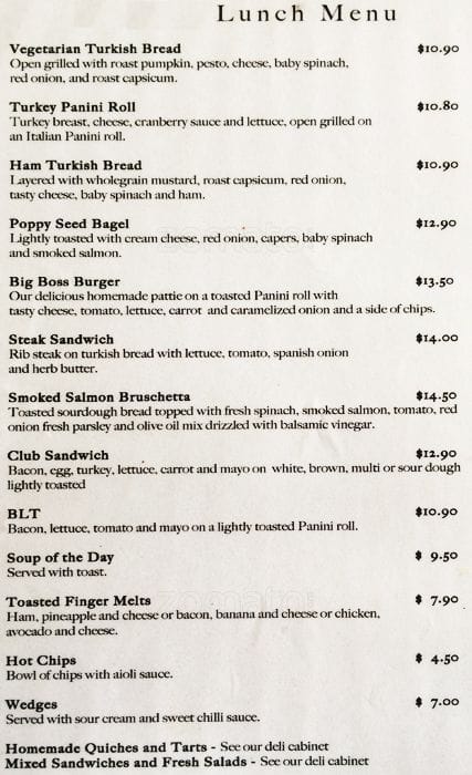 Menu at Bay Salt Cafe, Bundall, Bundall Road