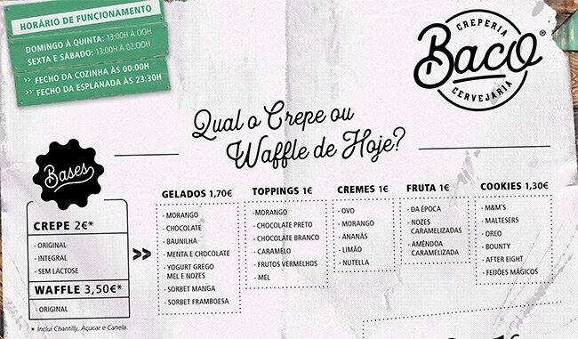 Baco - Creperia & Cervejaria Menu - Zomato Portugal