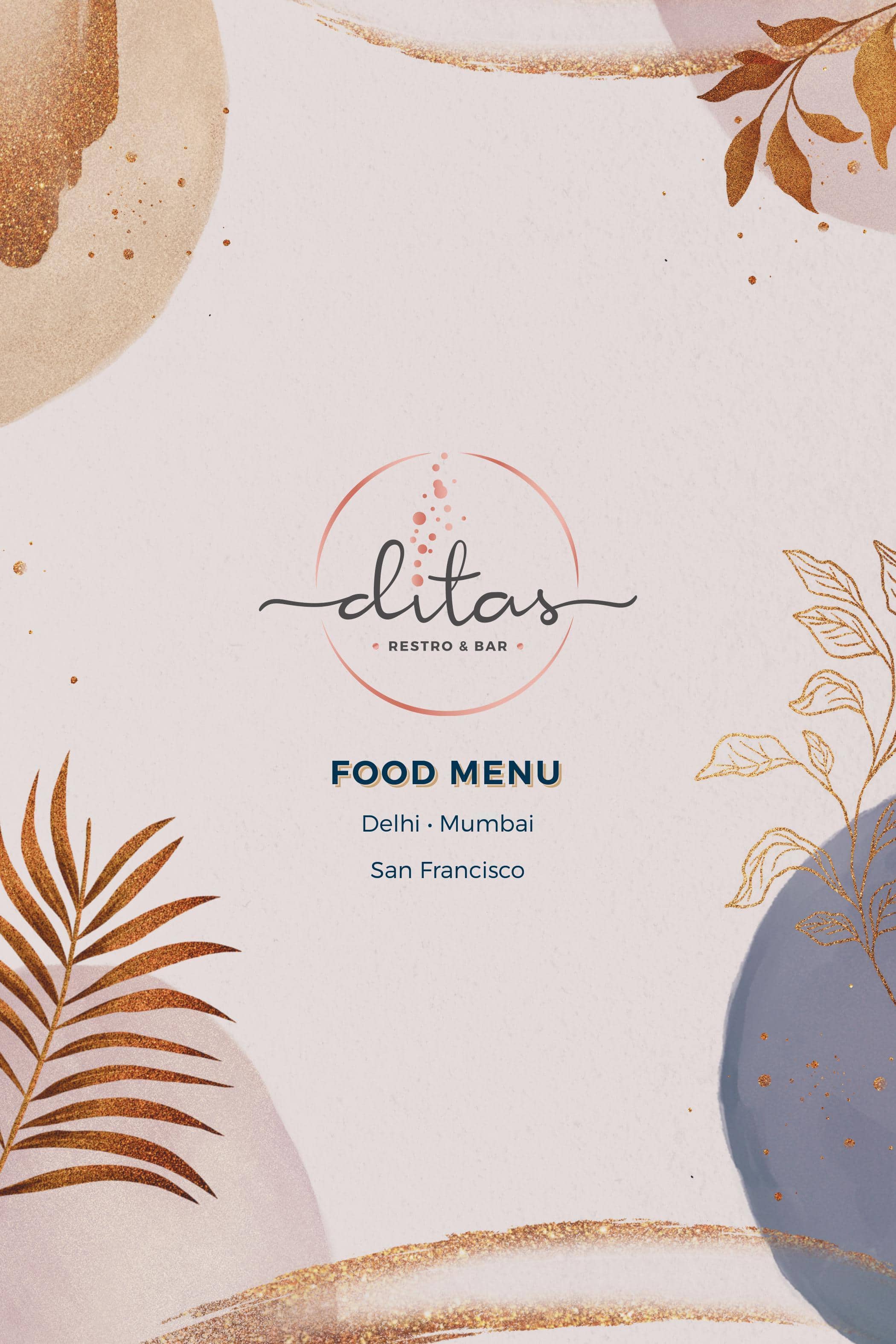 Menu of Ditas, Mehrauli, New Delhi