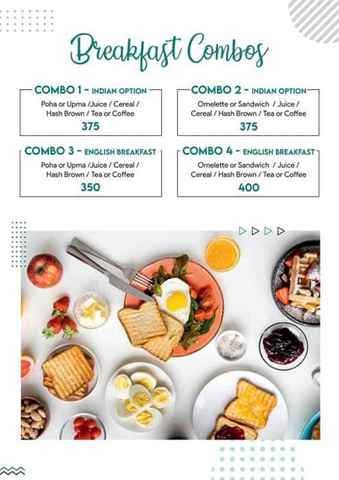 Menu of The Backyard Cafe, Varsoli, Alibag