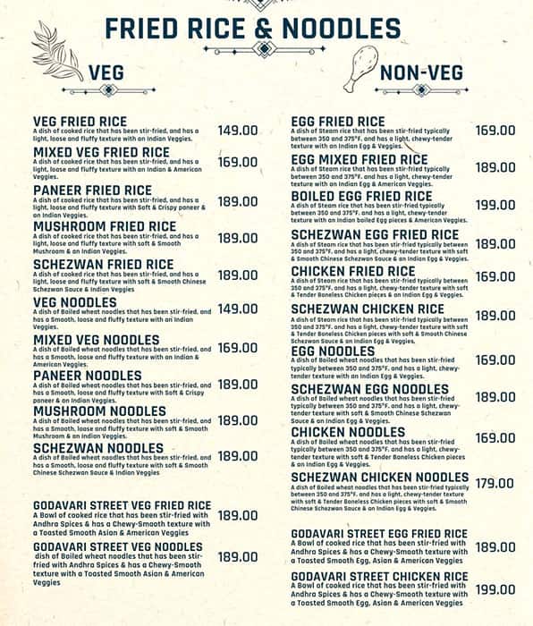 Menu of Lira's Cuisine, Navallur, Chennai