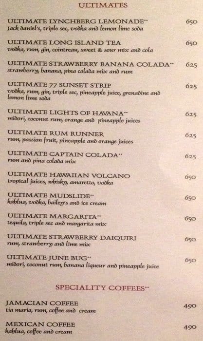 Menu at Sahib Sindh Sultan, Gurugram, G32X+X2H