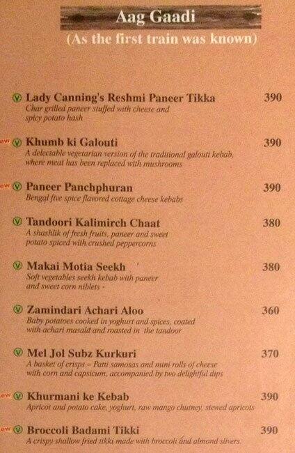 Menu at Sahib Sindh Sultan, Gurugram, G32X+X2H