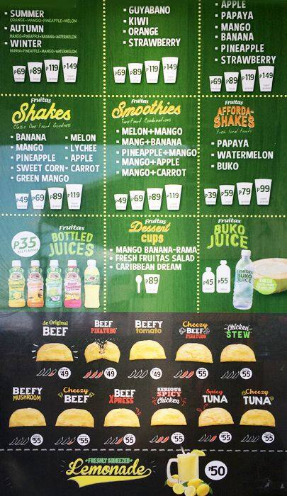 Fruitas Menu, Menu for Fruitas, Basak, Lapu-Lapu City - Zomato Philippines