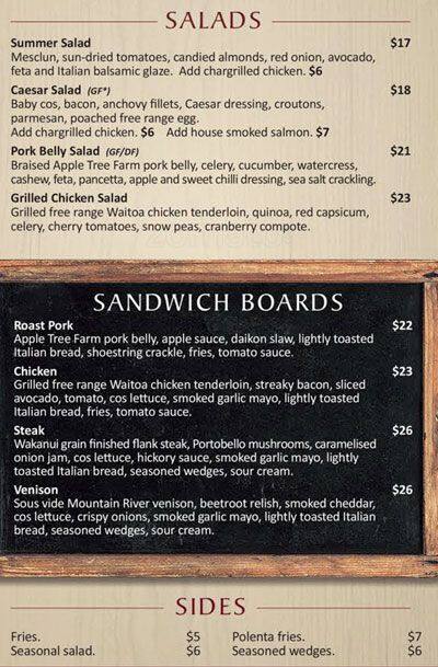 Menu at The Old Vicarage Cafe, Restaurant & Bar, Christchurch