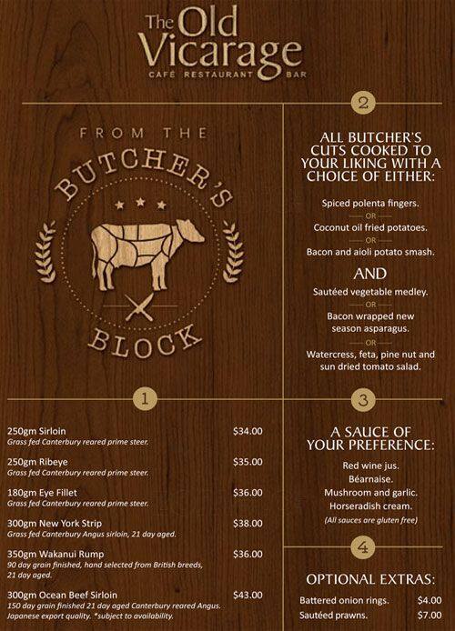 Menu at The Old Vicarage Cafe, Restaurant & Bar, Christchurch