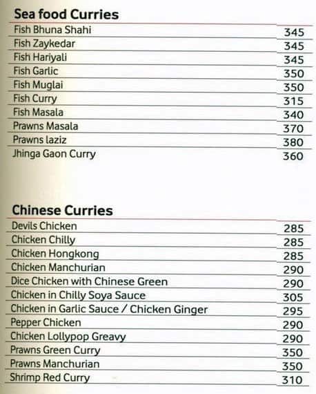 Menu at Wow Restaurant, Ahmedabad, 2nd Floor