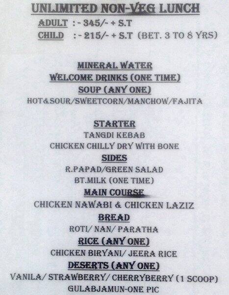 Menu at Wow Restaurant, Ahmedabad, 2nd Floor