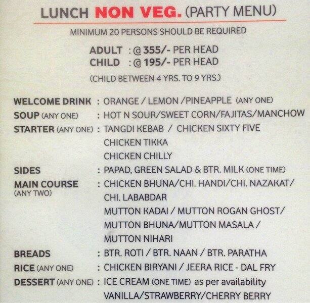 Menu at Wow Restaurant, Ahmedabad, 2nd Floor