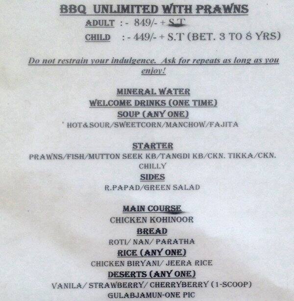 Menu at Wow Restaurant, Ahmedabad, 2nd Floor