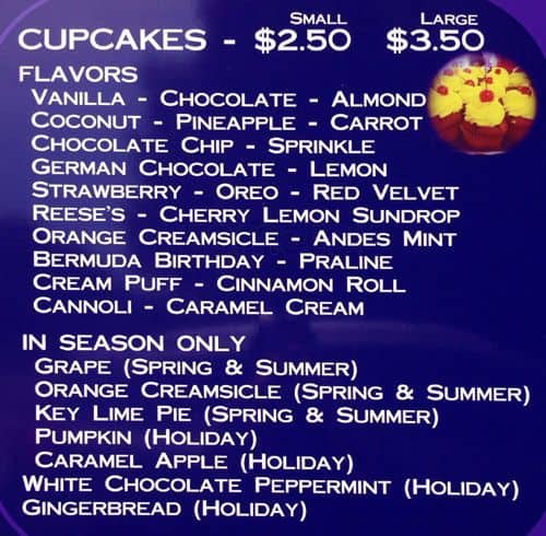 Menu at Sugarlicious Bakery, Gastonia, E Franklin Blvd