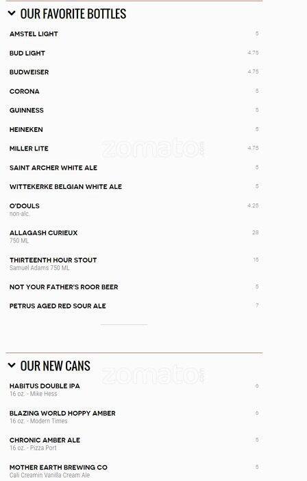 Menu at Wood Ranch BBQ, San Diego