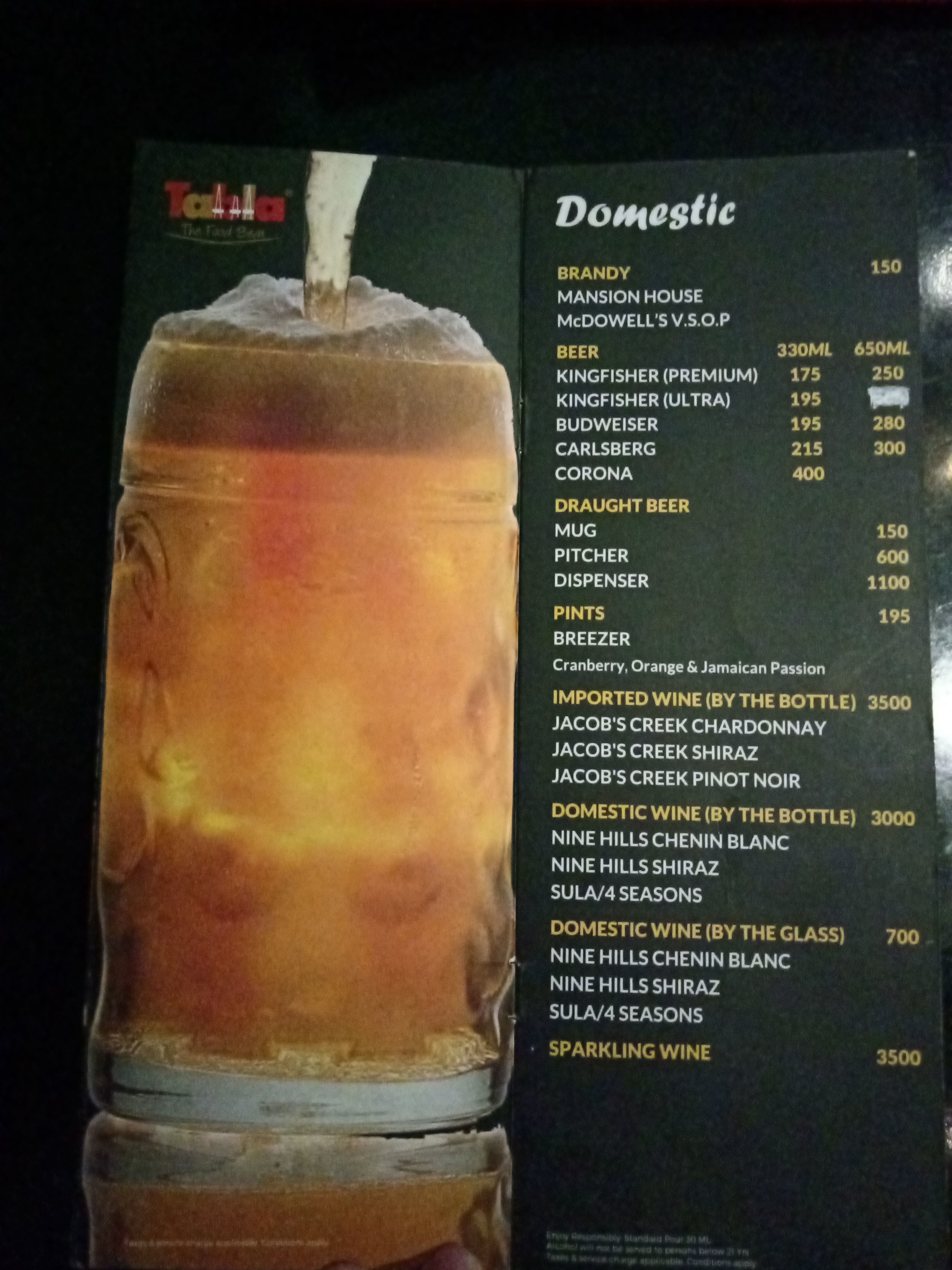 Tabla Restaurant Hyderabad Menu at Eileen Marvin blog