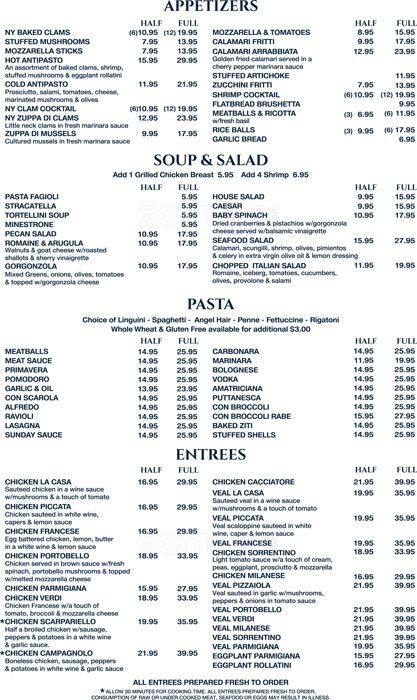 Catania Ristorante Menu, Menu for Catania Ristorante, Wellington, Miami ...