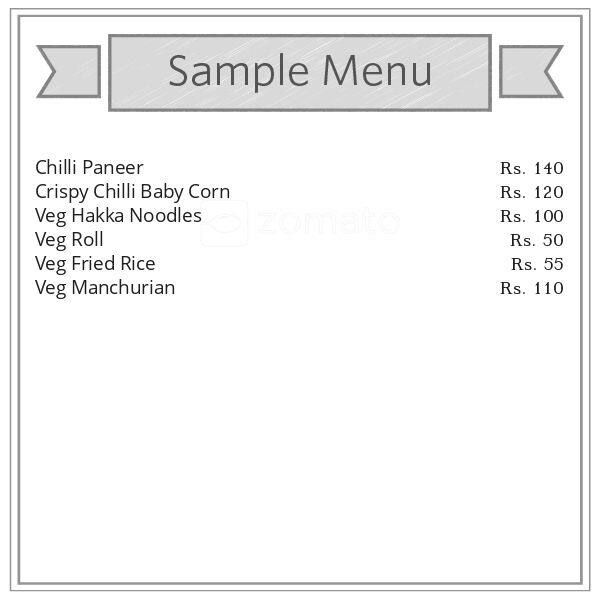 Menu at The Chinese Monk, Jamshedpur