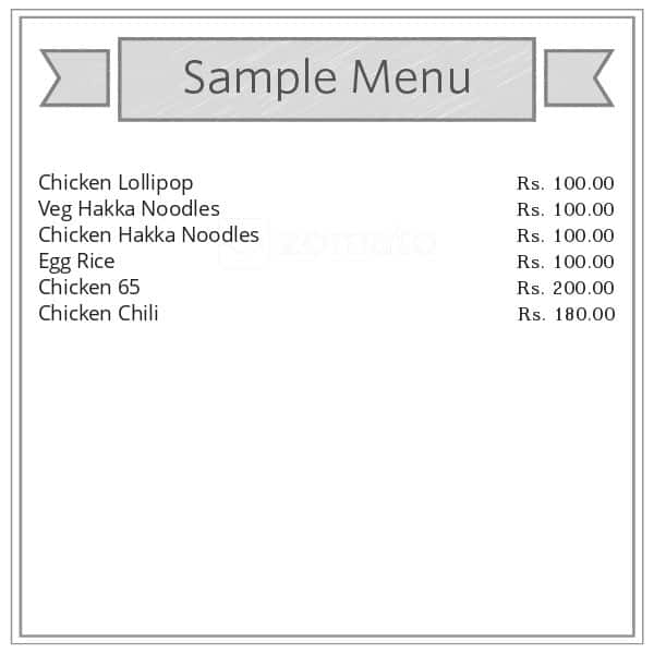 Menu of Avani Chinese Center, Undri, Pune