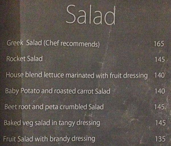 Menu at Cafe Unplugged, Kolkata, 17