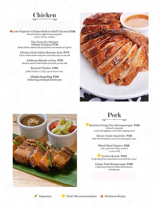 Menu at Romulo Café restaurant, Quezon City, Lazcano cor.