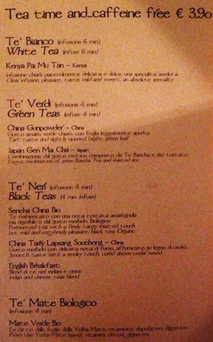 Cafè Cafè a Roma: Foto del Menu con Prezzi - Zomato Italia