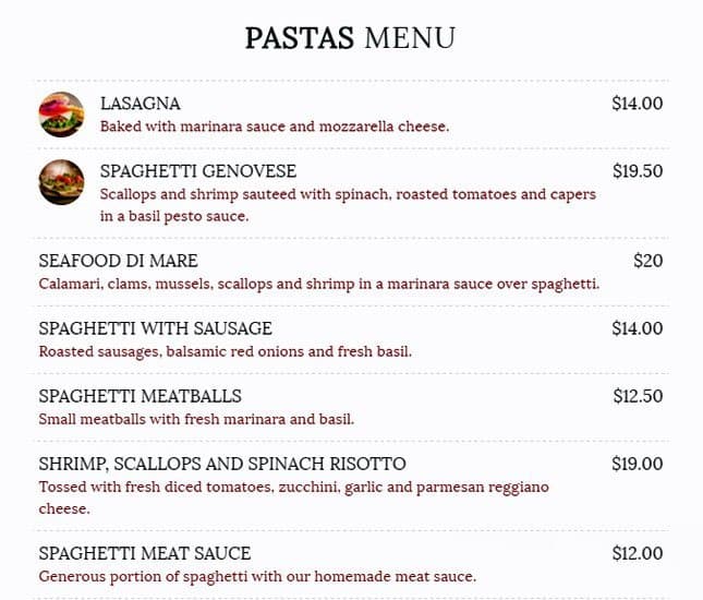 Menu at Antonia's Restaurant, Katy, Katy Mills Blvd