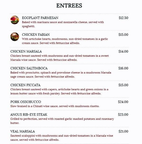 Menu at Antonia's Restaurant, Katy, Katy Mills Blvd