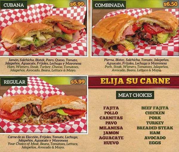 Tortas Y Tacos El Jacalito Menu - Urbanspoon/Zomato