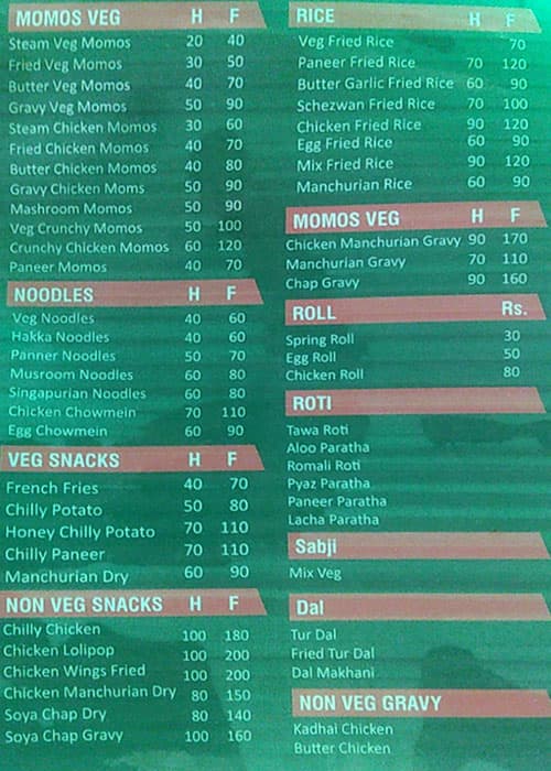 Menu of The Royal Taste, Sohna Road, Gurgaon