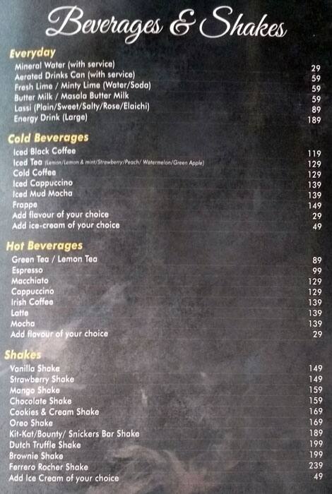 Menu at The Morsel Restaurant, Vadodara, 1st Floor