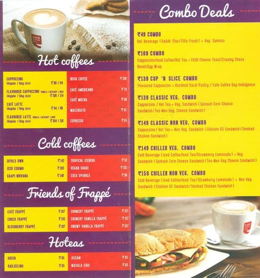Cafe Coffee Day Mumbai Airport Menu at Ron Edelstein blog