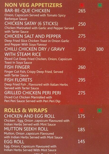 Menu at JJ's Road House Cafe, Gurugram, Fuel Junction