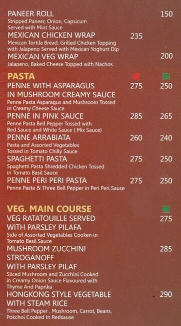 Menu at JJ's Road House Cafe, Gurugram, Fuel Junction