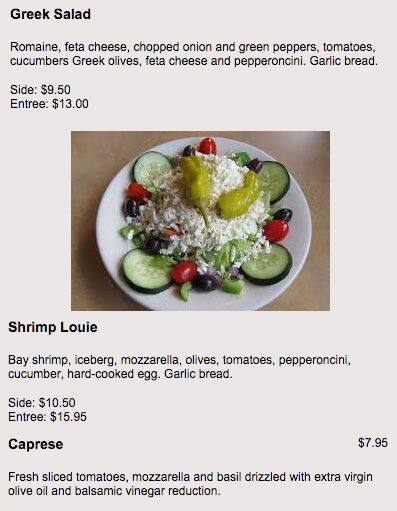 Menu at Pizza Bank Restaurant, Kirkland