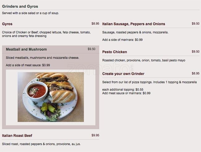 Menu at Pizza Bank Restaurant, Kirkland