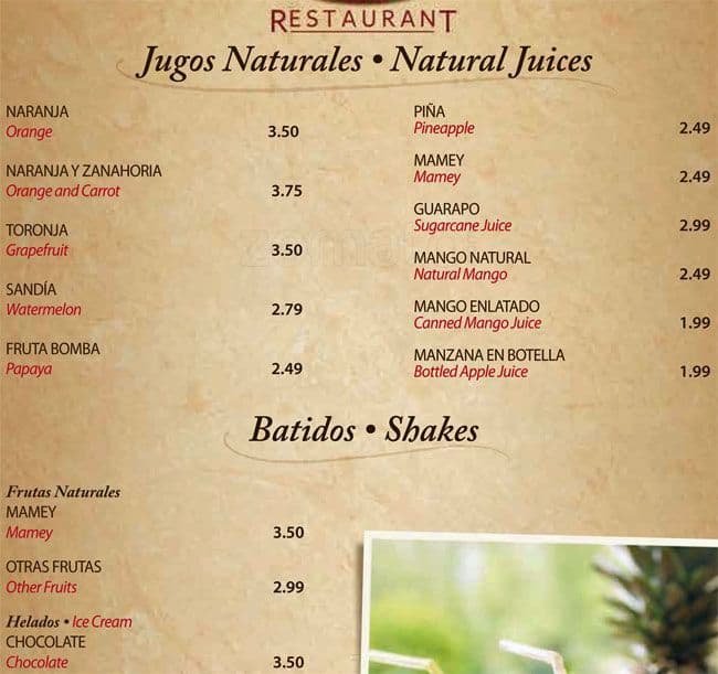 Menu at Islas Canarias Cafe, Restaurant & Bakery, Kendale Lakes