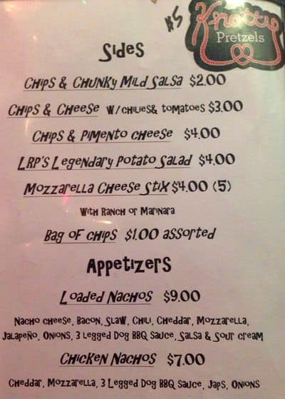 Menu at Lil Robert's Place pub & bar, Concord