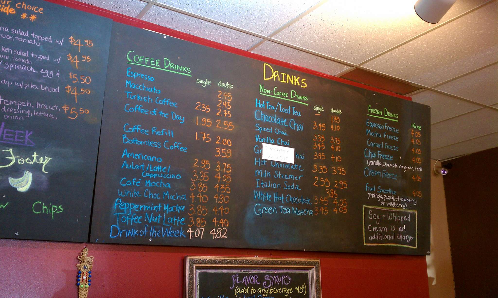 Menu at Vienna Espresso Bar & Bakery, West Lafayette