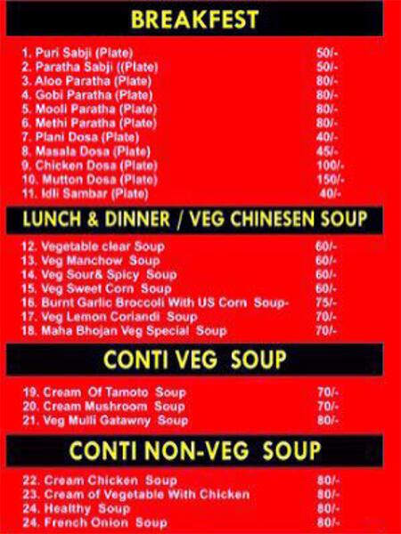 Maha Bhojan Menu, Menu for Maha Bhojan, BTM, Bangalore - Zomato