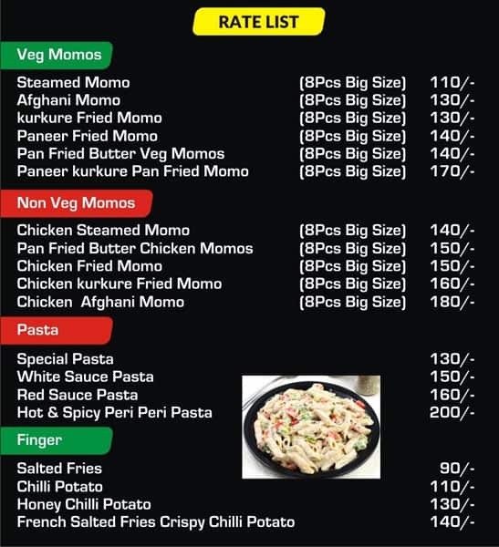 Menu of I Love Momo, Sector 23, Faridabad