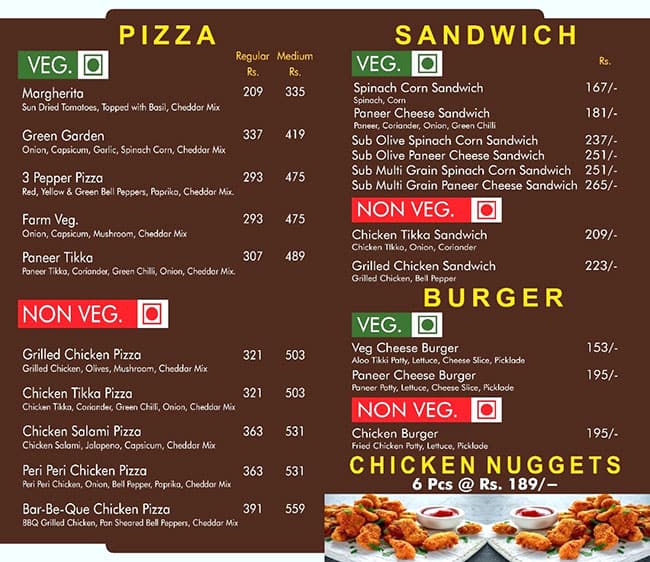 Menu of The Roasted Bean Cafe, Zeta 1, Greater Noida