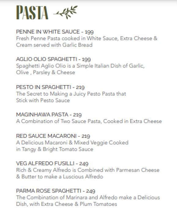 Menu at KOI all day cafe, Udaipur