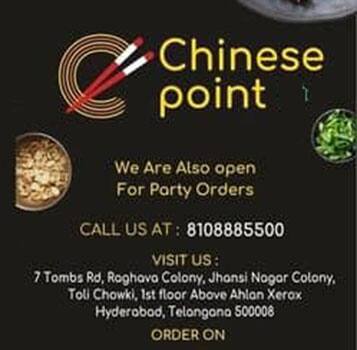 Menu of Chinese Point, Tolichowki, Hyderabad