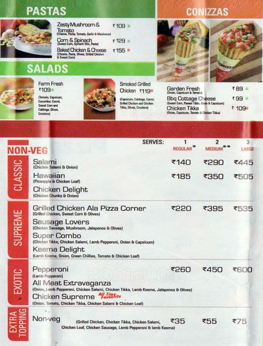 Menu at Corner Bakery, Chennai, No: 42
