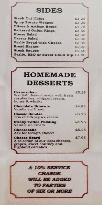 Menu at Royal McGregor pub & bar, Edinburgh, 154 High Street