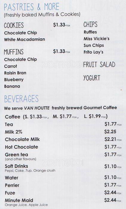 Menu at Babylon pub & bar, Ottawa