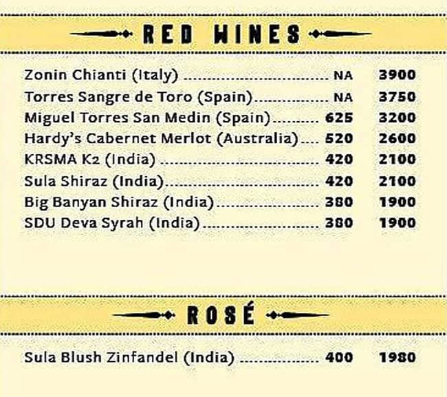 Menu at The Permit Room, Bengaluru, 298