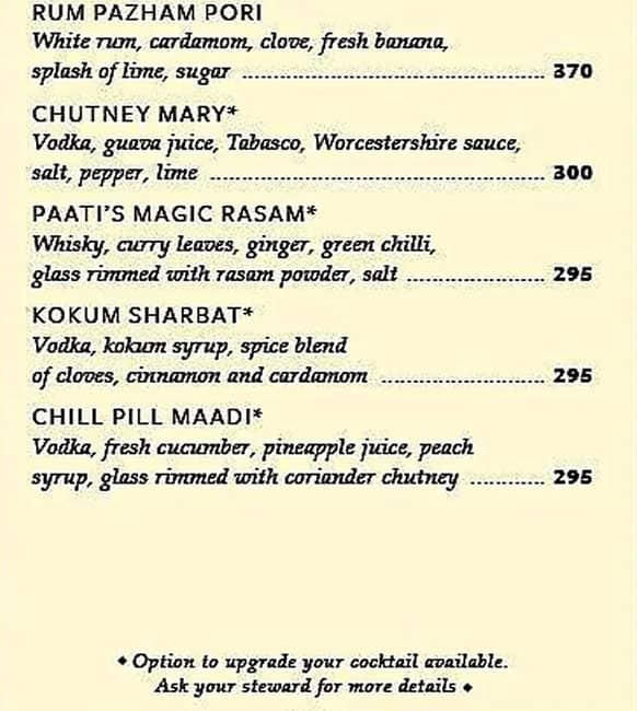 Menu at The Permit Room, Bengaluru, 298