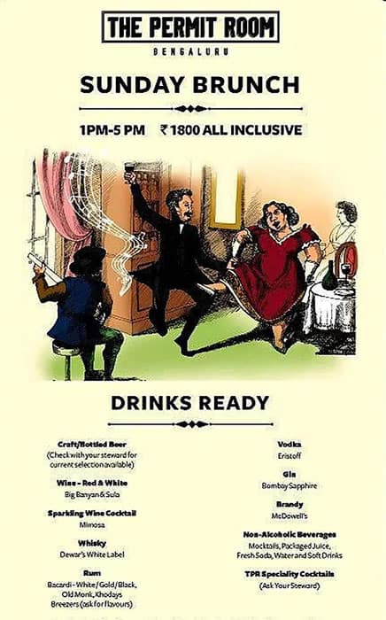 Menu at The Permit Room, Bengaluru, 298