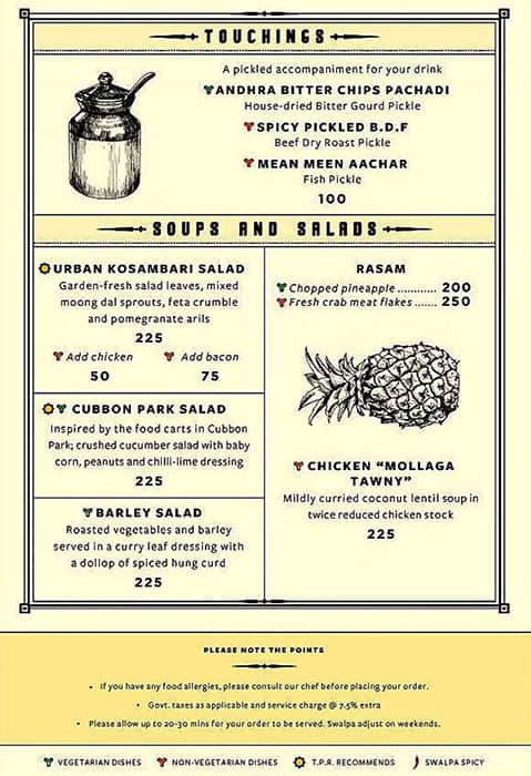 Menu at The Permit Room, Bengaluru, 298