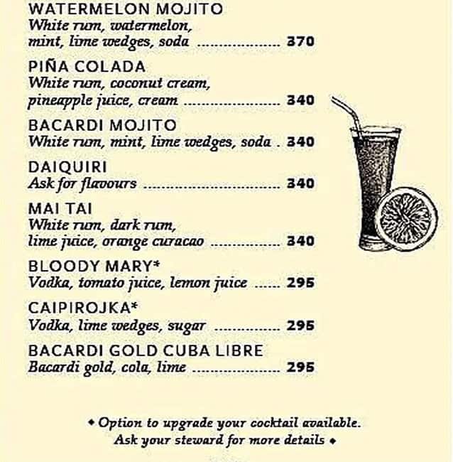 Menu at The Permit Room, Bengaluru, 298