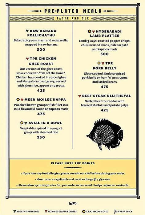 Menu at The Permit Room, Bengaluru, 298